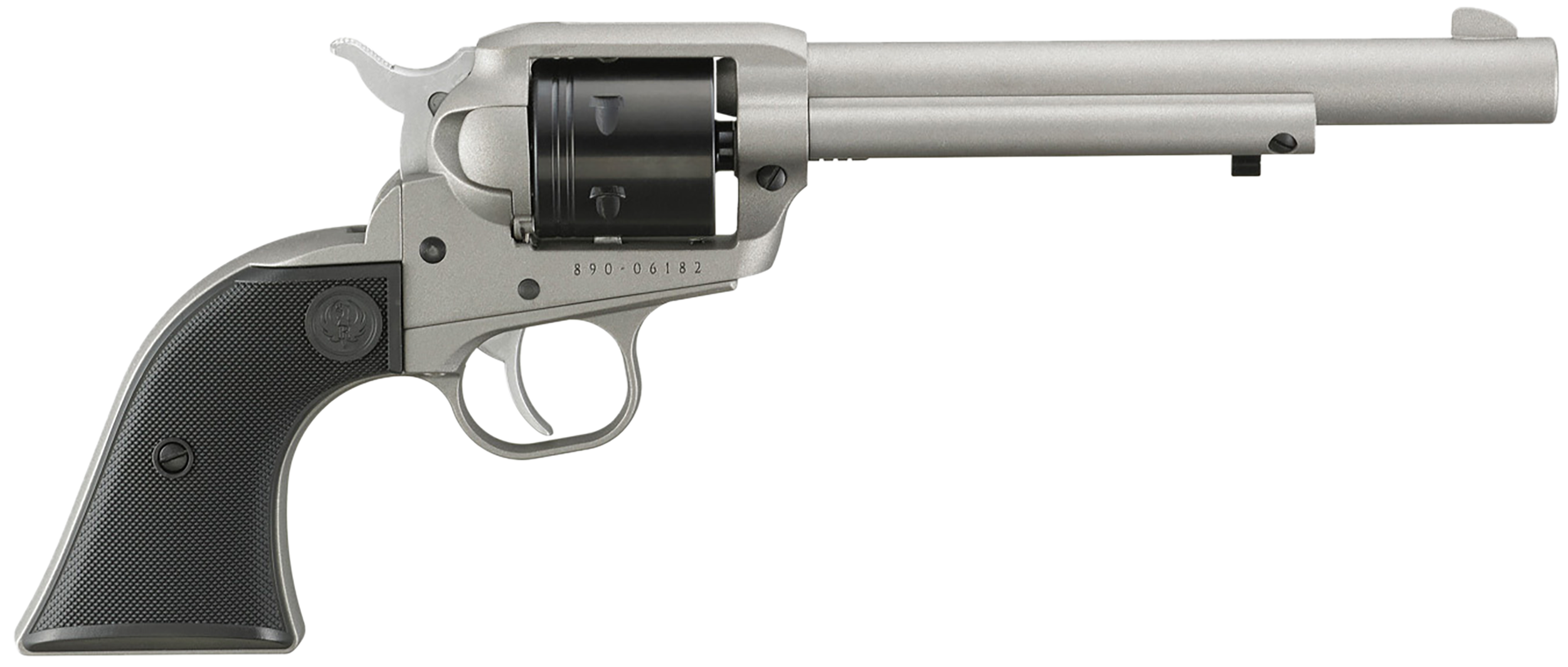 Ruger 2037 Wrangler 22 LR 6 Shot 6.50" Silver Cerakote Barrel, C ...