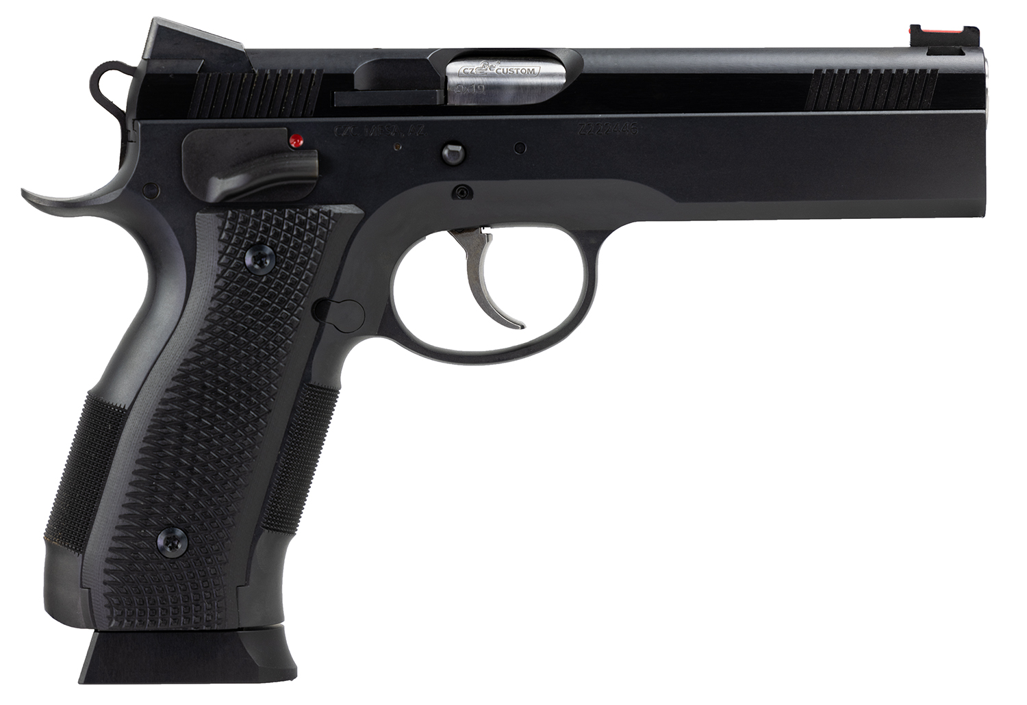 CZ-USA 91731 A01-LD Custom Full Size Frame 9mm Luger 19+1, 4.93" Black ...