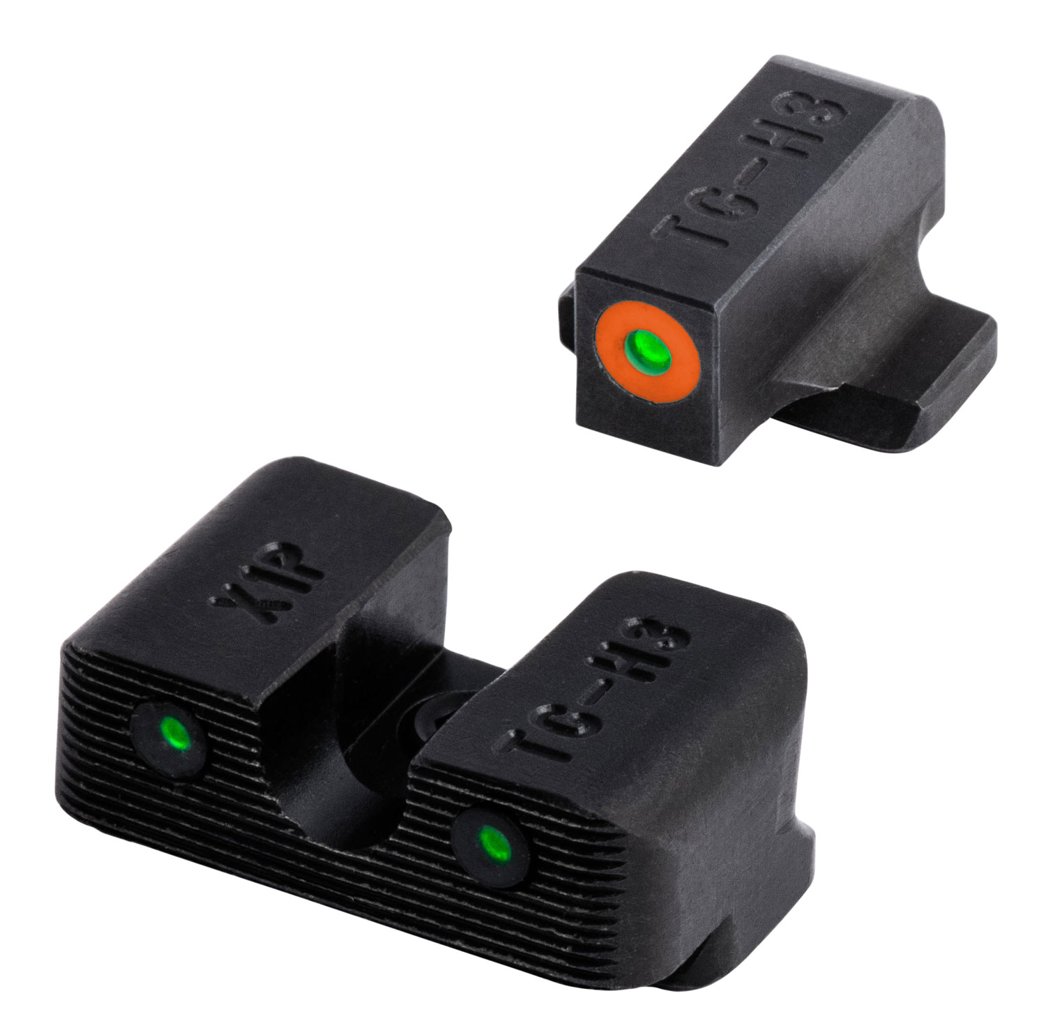 TruGlo TG231X1C Tritium Pro Black | Green Orange Outline Front Sight ...