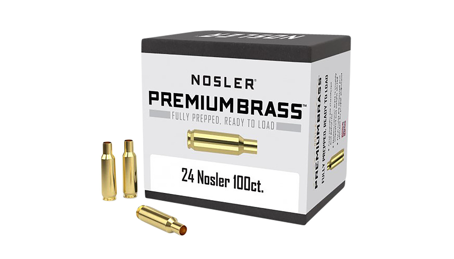 Nosler 10085 Premium Brass Unprimed Cases 24Nosler Rifle 100/Box ...
