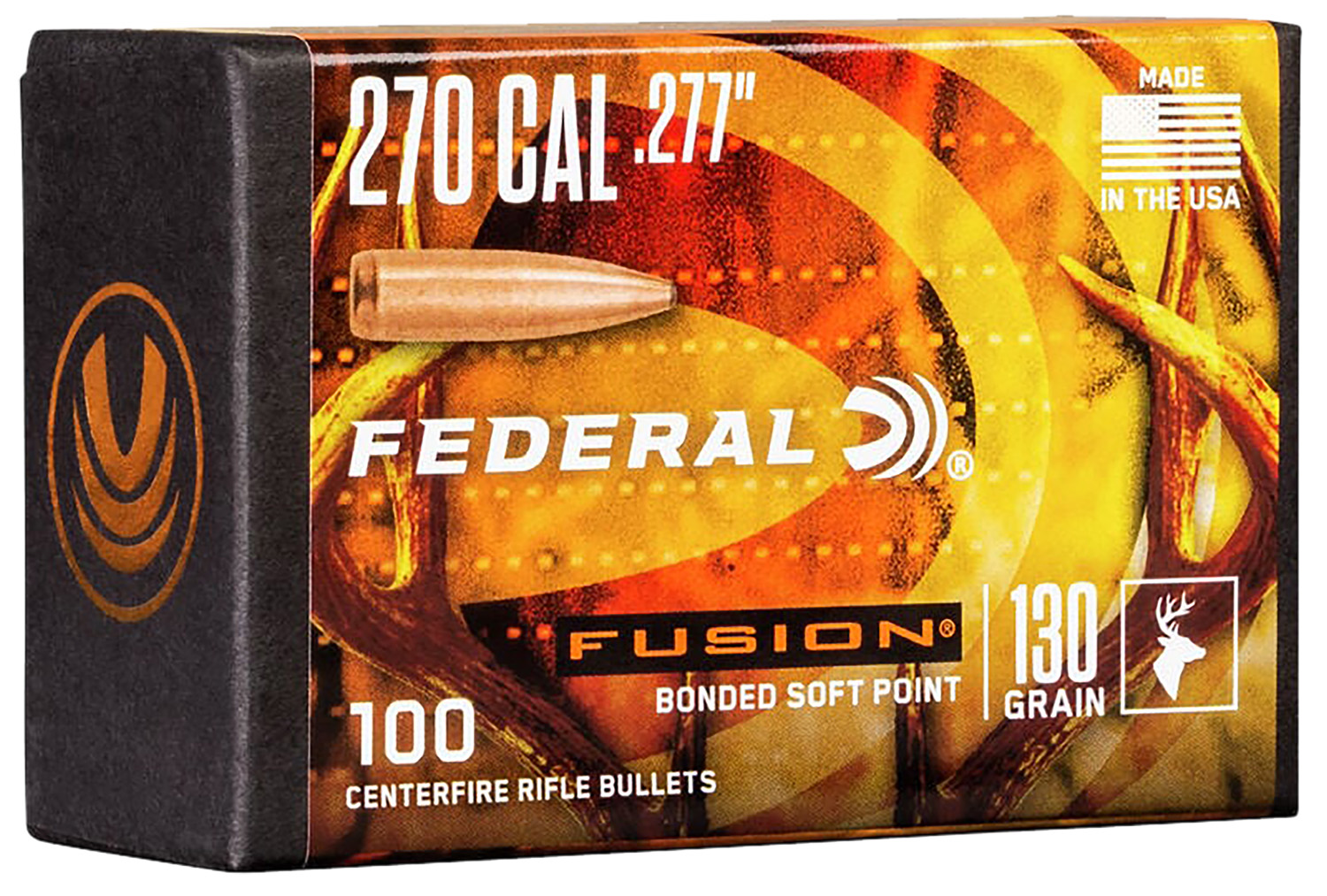 Federal FB277F2 Fusion Component 270 Win .277 130 gr Soft Point 100 Per ...