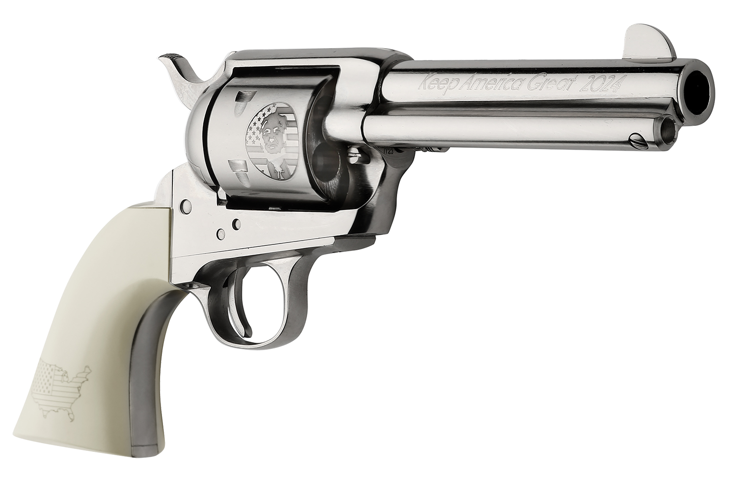 Pietta SA73131DTCYF 1873 Trump 45 Colt (Long Colt) 6rd 4.75in. Nickel ...