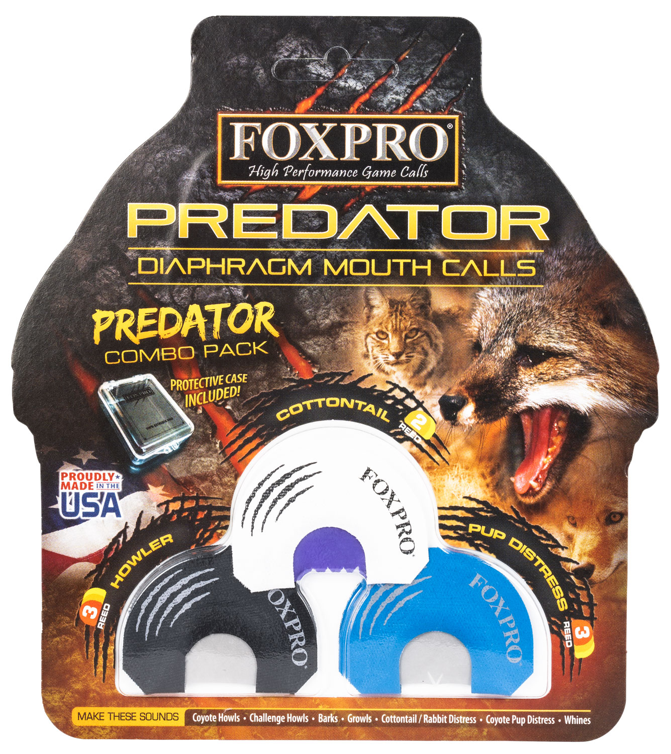 Foxpro COYCOMBO Predator Combo Diaphragm Call Double/Triple Reed ...
