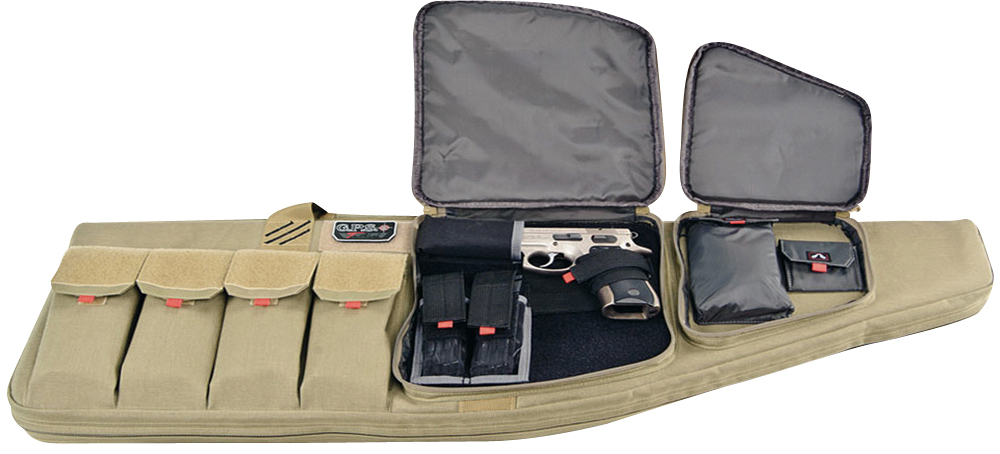 GPS Bags T42ART Tactical AR Case 42" Tan 1000D Nylon with Mag & Storage ...
