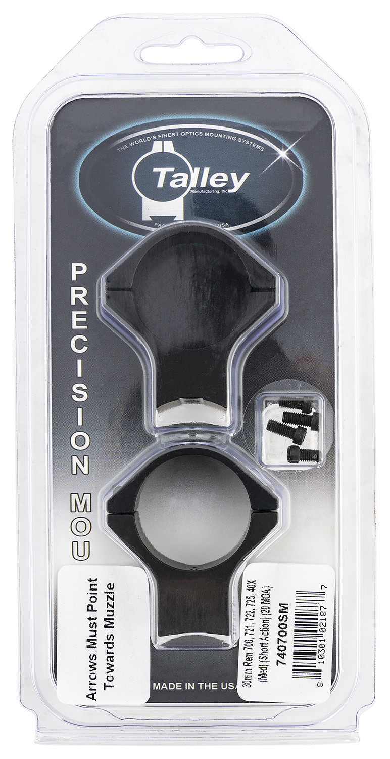 Talley 740700SM Remington 700 Scope Mount/Ring Combo Black Anodized ...