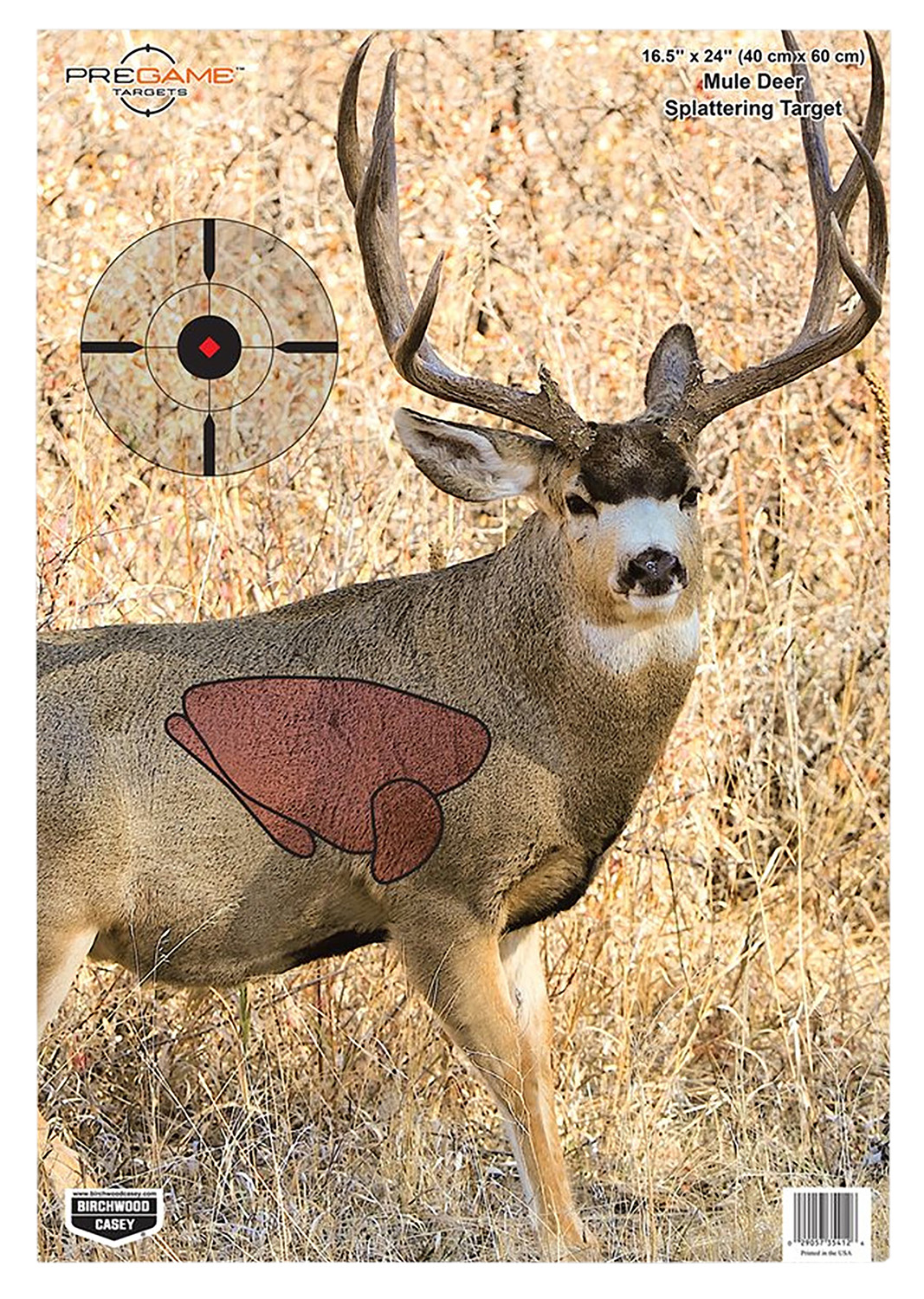 Birchwood Casey 35402 Pregame Mule Deer Paper Target 16.50in. x 24in. 3 ...