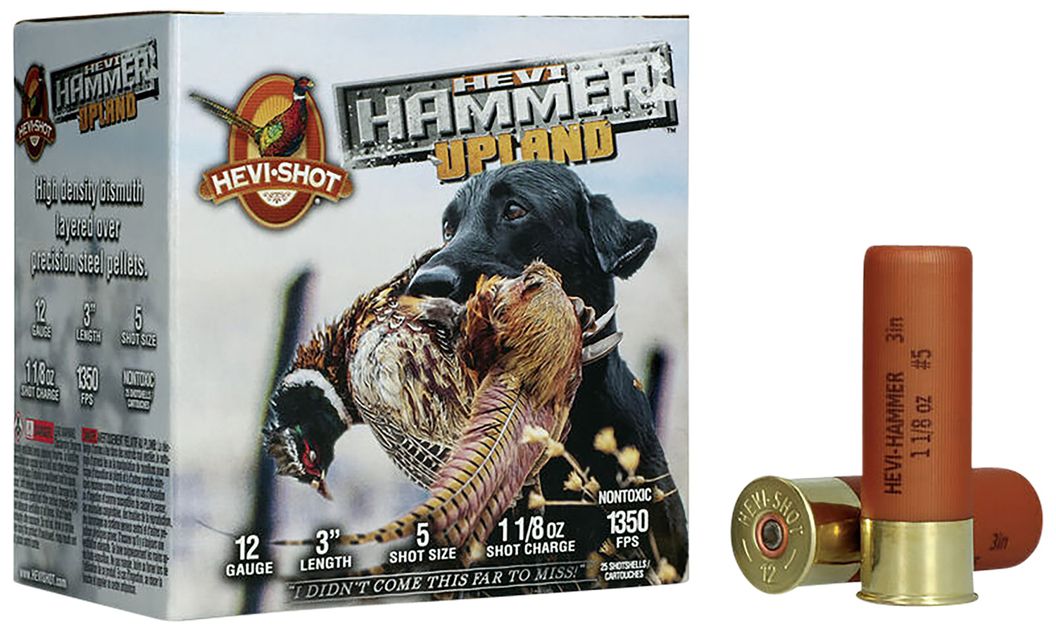 HEVI-Shot HS29125 HEVI-Hammer Upland 12Gauge 3in. 1 1/8oz Steel/Bismuth ...