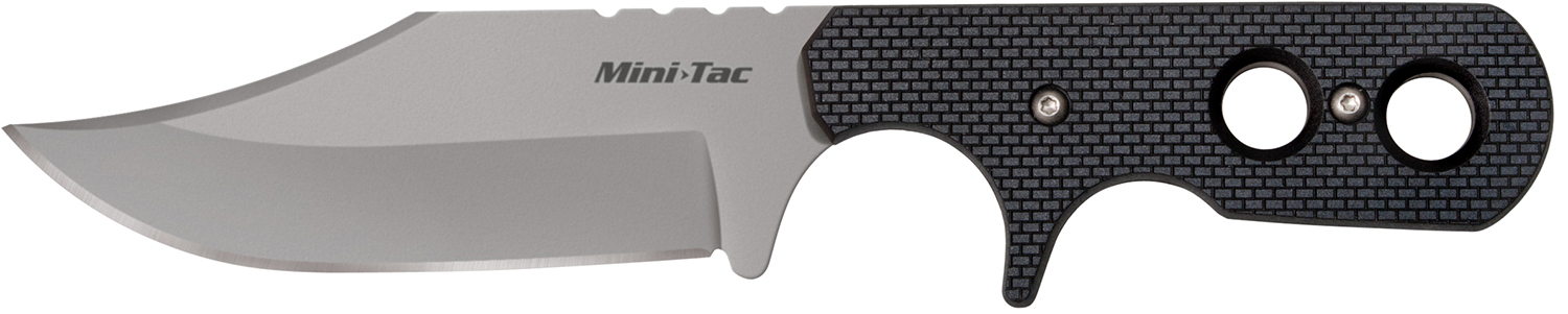 Cold Steel CS-49HCF Mini Tac 3.63in. Fixed Bowie Plain Stone Washed ...