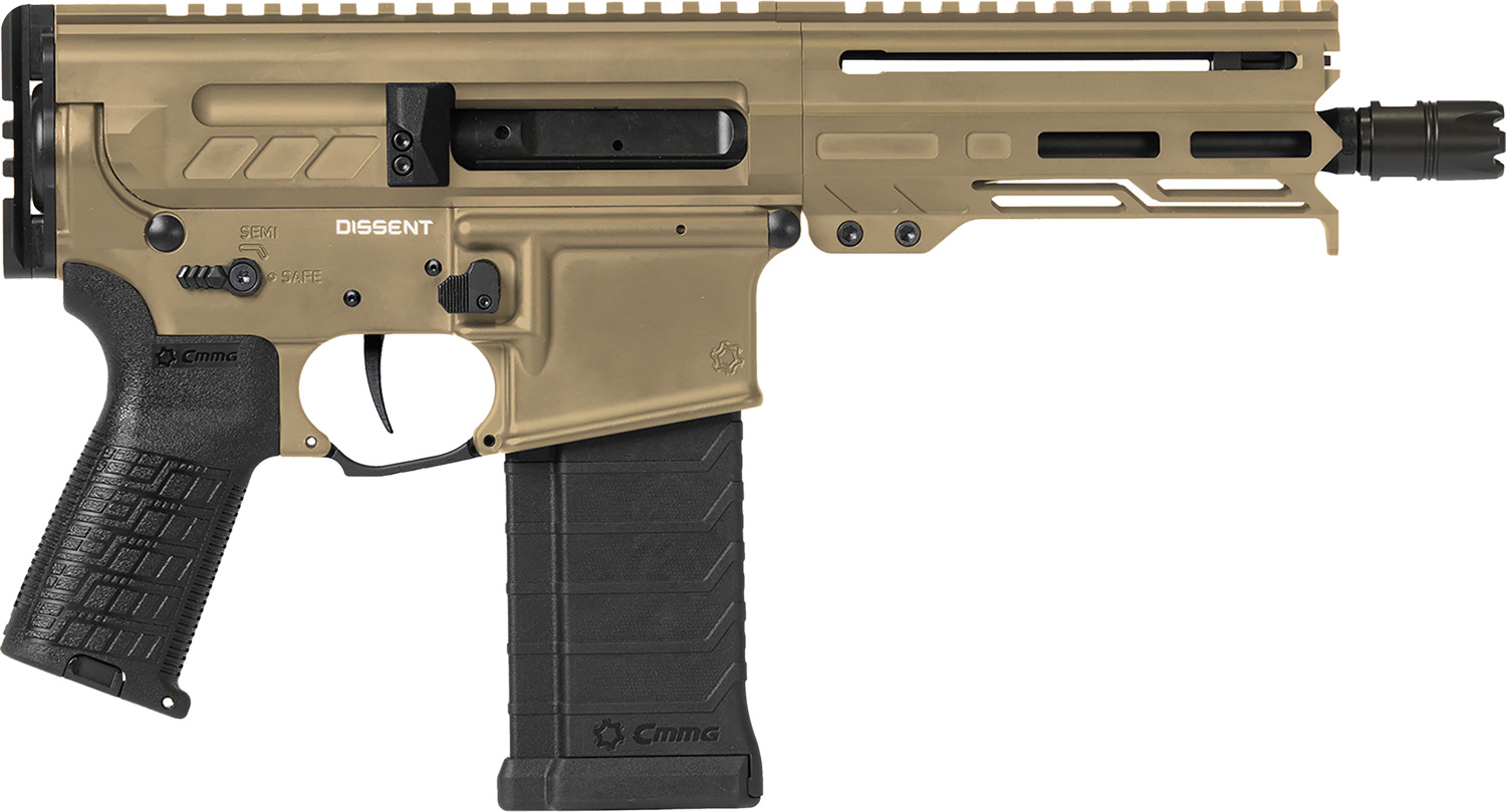 CMMG Dissent Mk4 Pistol 5.7x28, 6.5" Barrel, Coyote Tan 54AA847-CT ...