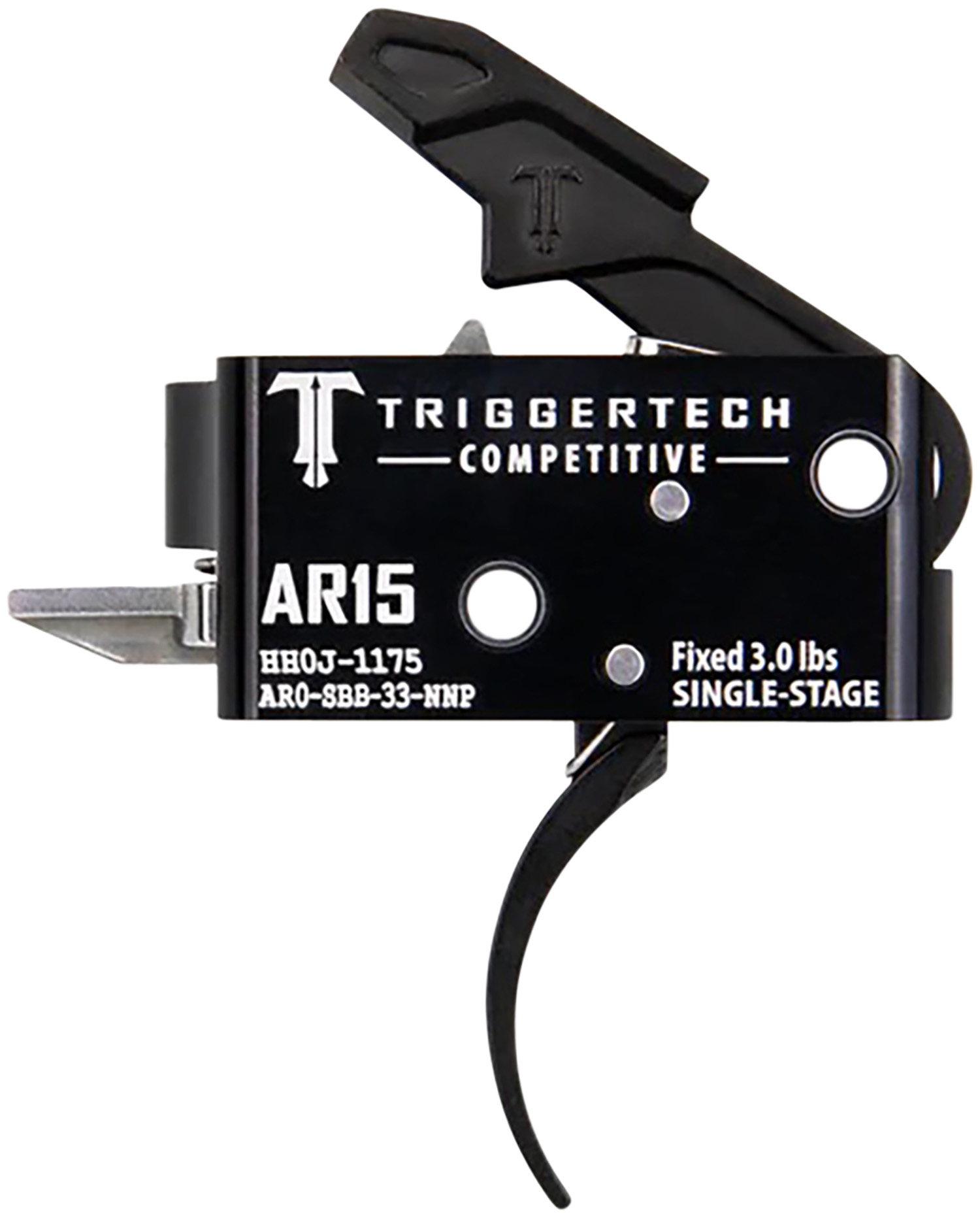 TriggerTech AR0SBB33NNP Competitive Pro Curved Single-Stage 3 lbs Fixed ...