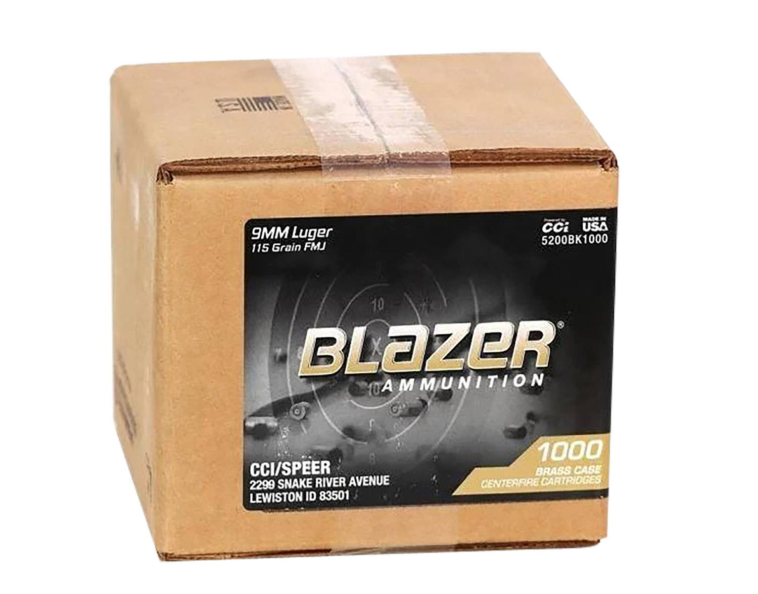 CCI 5200BK1000 Blazer Brass 9mm Luger 115gr FMJ 1000 Rounds - Reloading ...
