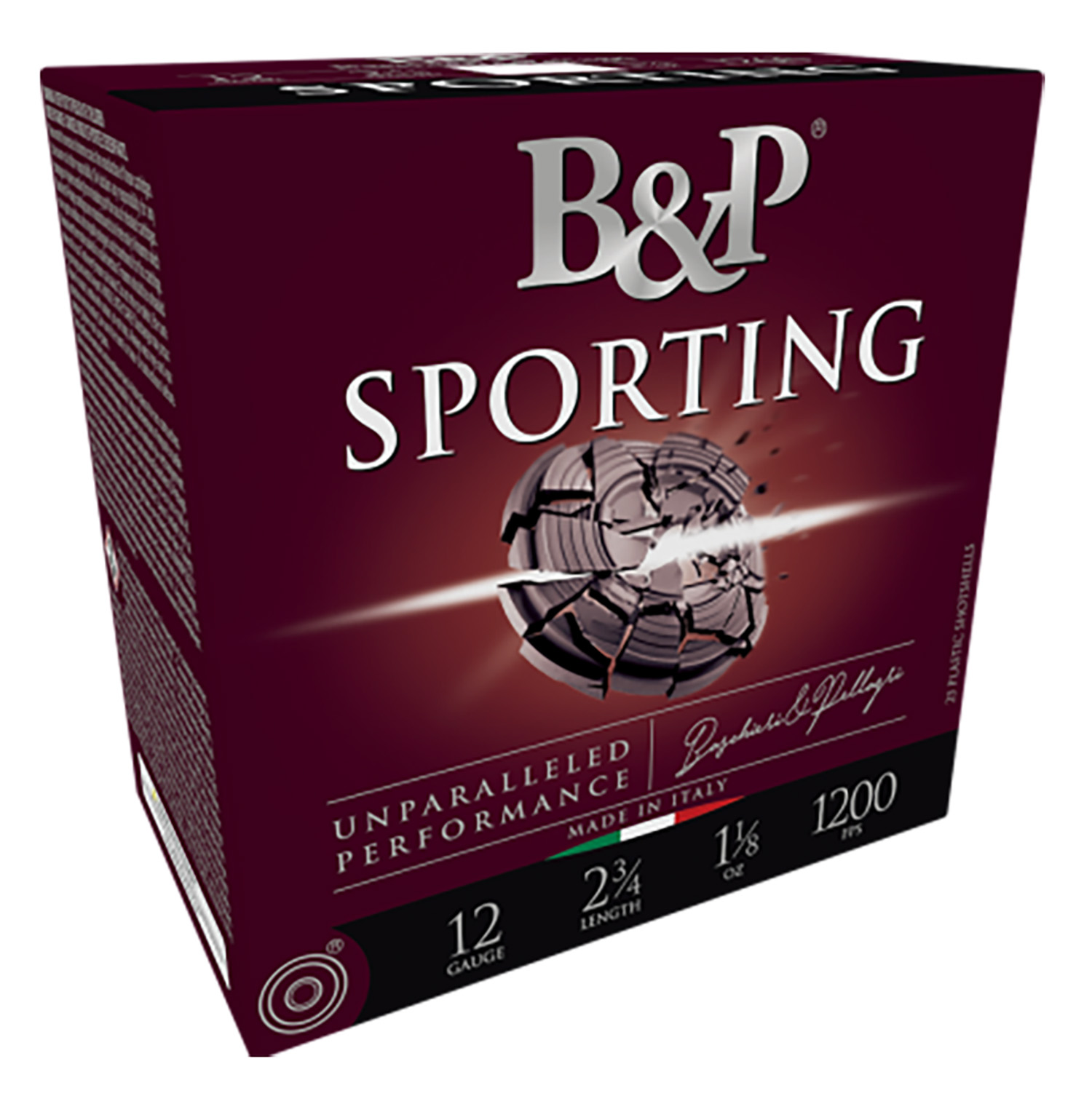 B&P 12B1SCL8 Sporting Clay 12Gauge 2.75in. 1oz 8Shot 25 Per Box/10 Case ...