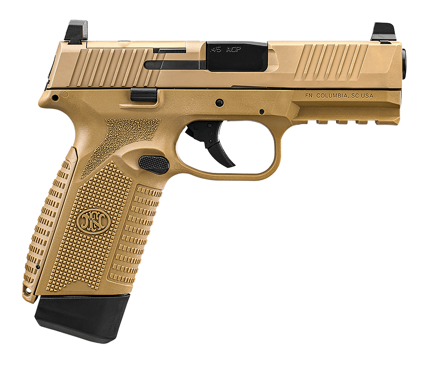 FN 66101388 545 MRD Full Size 45 ACP 15+1, 4.10in. Black Target Crown ...