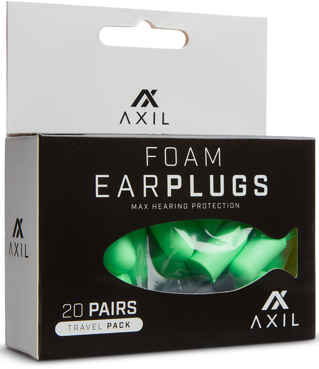 Axil LLC AXFP20GKP Travel Pack Foam Ear Plugs 31dB Green 20 Pair ...