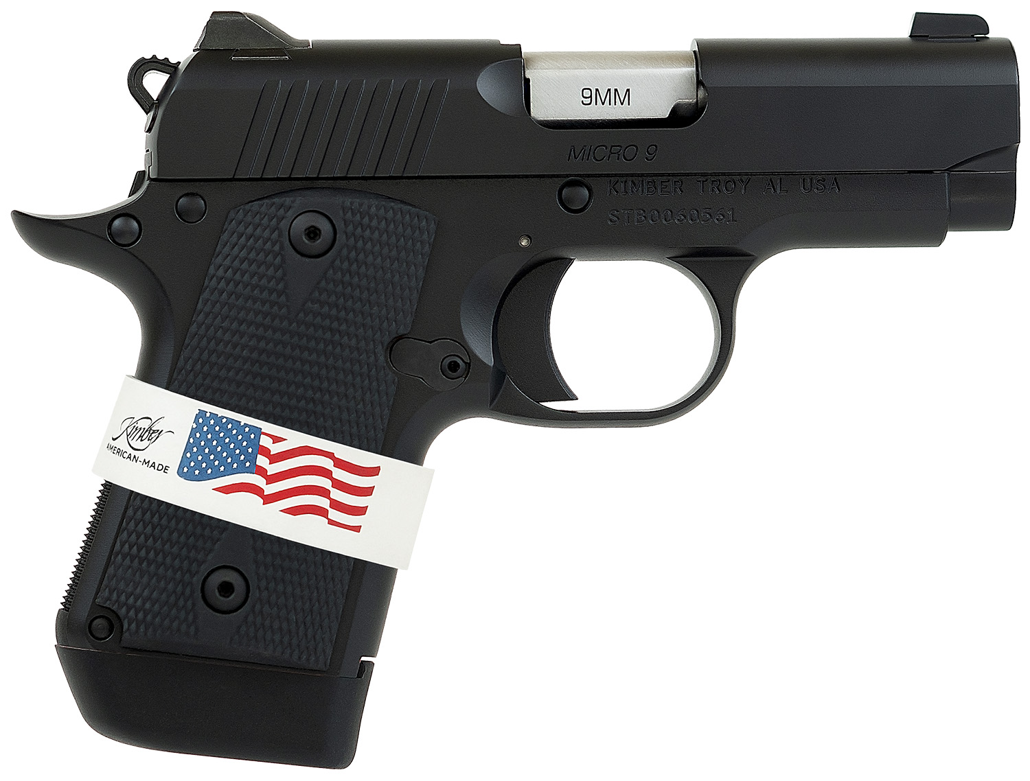 Kimber Mfg.,inc 3300244 Micro 9 9mm 7+1 3.15" Black KimPro II Stainless ...