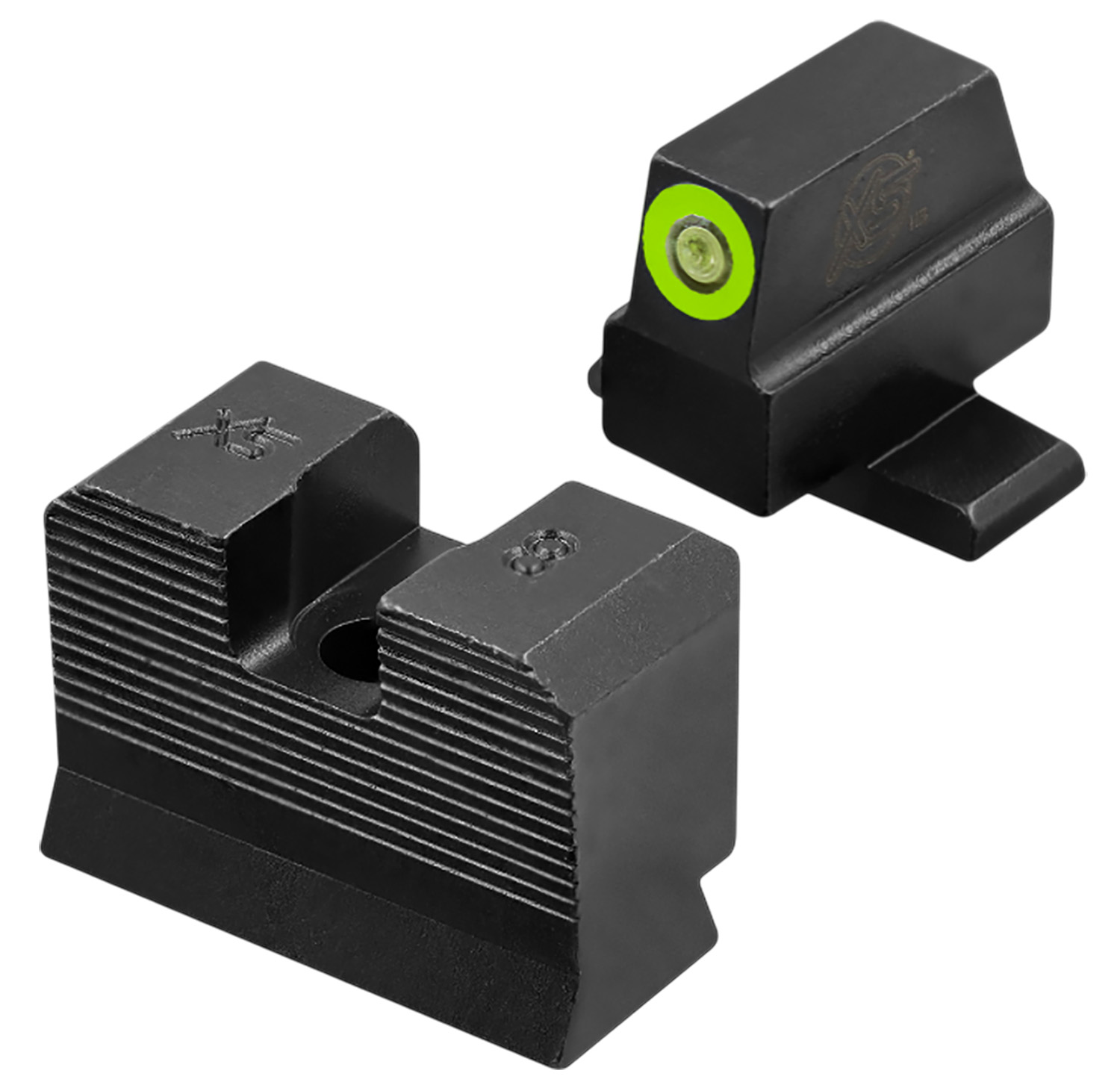XS Sights SIM004P4G Minimalist Night Sight Set Green Tritium Front ...