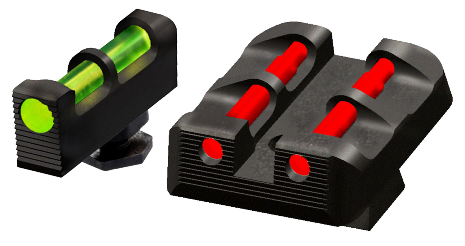 HiViz GLT178 Target Sight Set Glock Green Fiber Optic Front Sight-Red ...