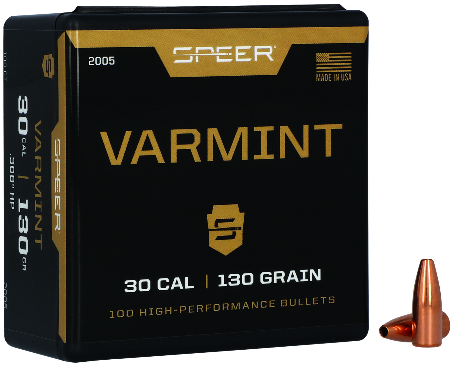 Speer 2005 Varmint 30Cal 130gr Jacketed Hollow Point 100 Per Box/5 Case ...