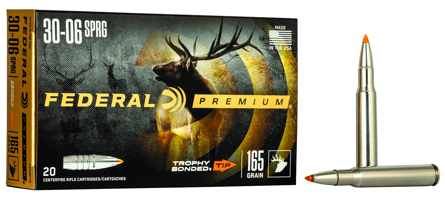 Federal P3006TT2 Premium 30-06 Springfield 165 gr Trophy Bonded Tip ...