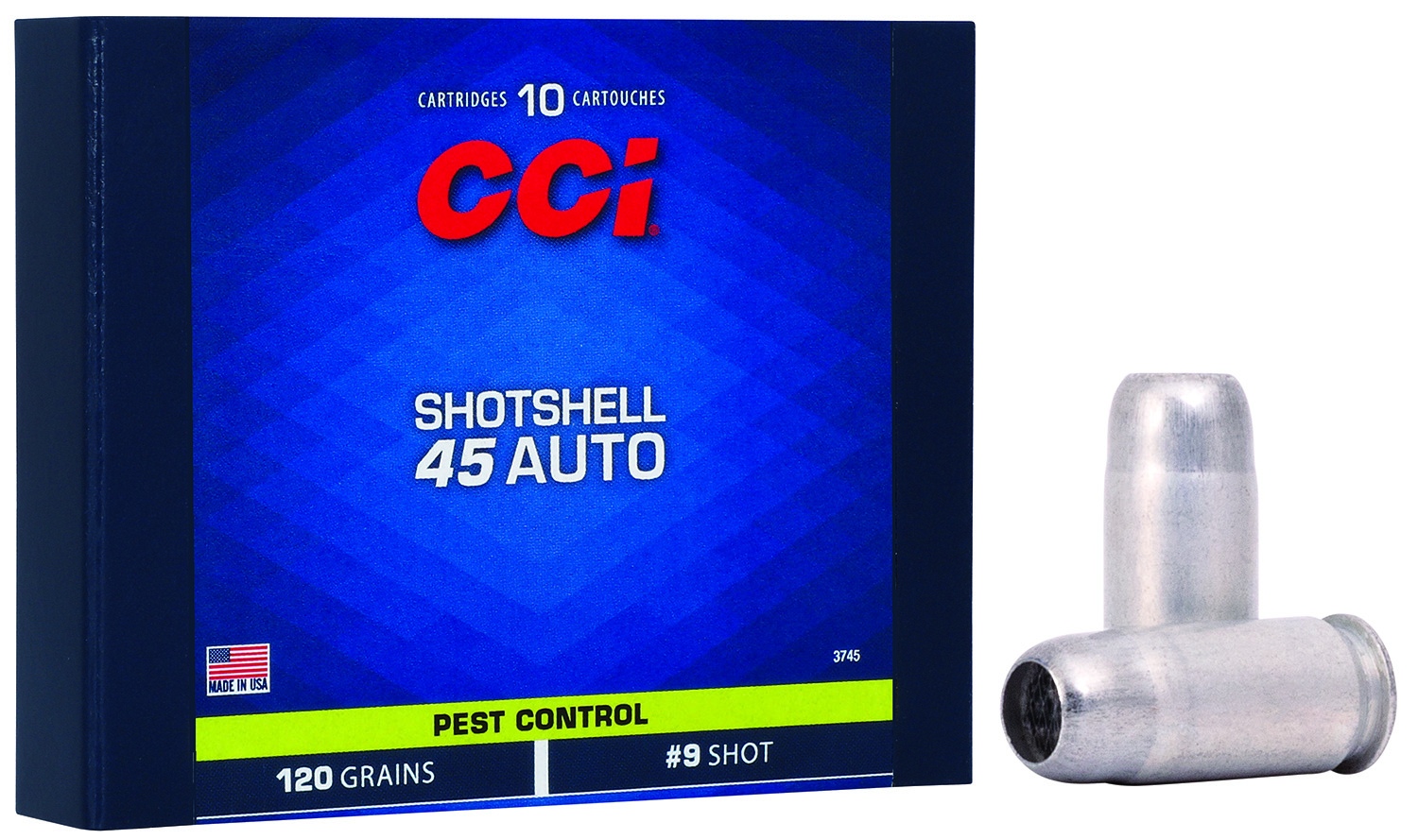 CCI 3745 Pest Control Shotshell 45ACP 120gr #9Shot 10 Per Box/20 Case ...