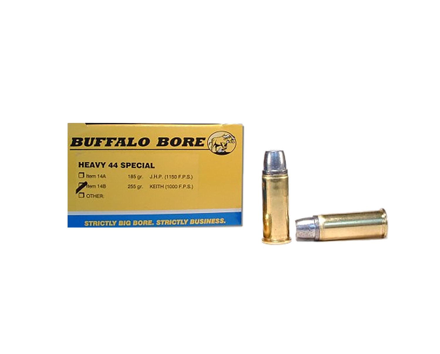 Buffalo Bore Ammunition 14B20 Heavy Strictly Business 44S&W Spl 255gr ...
