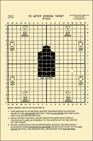 Action Target ALTC2100 Sighting Zeroing Center Mass Tagboard Hanging 25 ...