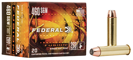 Federal F460FS1 Fusion Handgun 460S&W Mag 260gr Soft Point 20 Per Box ...